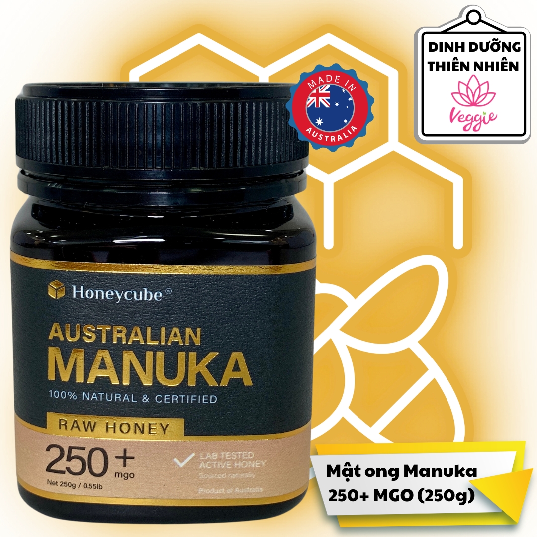 Mật ong Manuka 250+ MGO Honeycube (loại 250g) nhập khẩu từ Úc